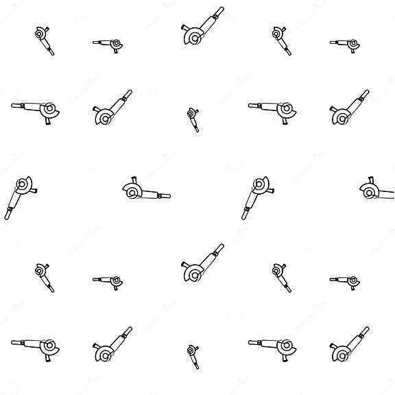 Continuous Repeating Grinder Tool Pattern in One Line. Vector Stock ...