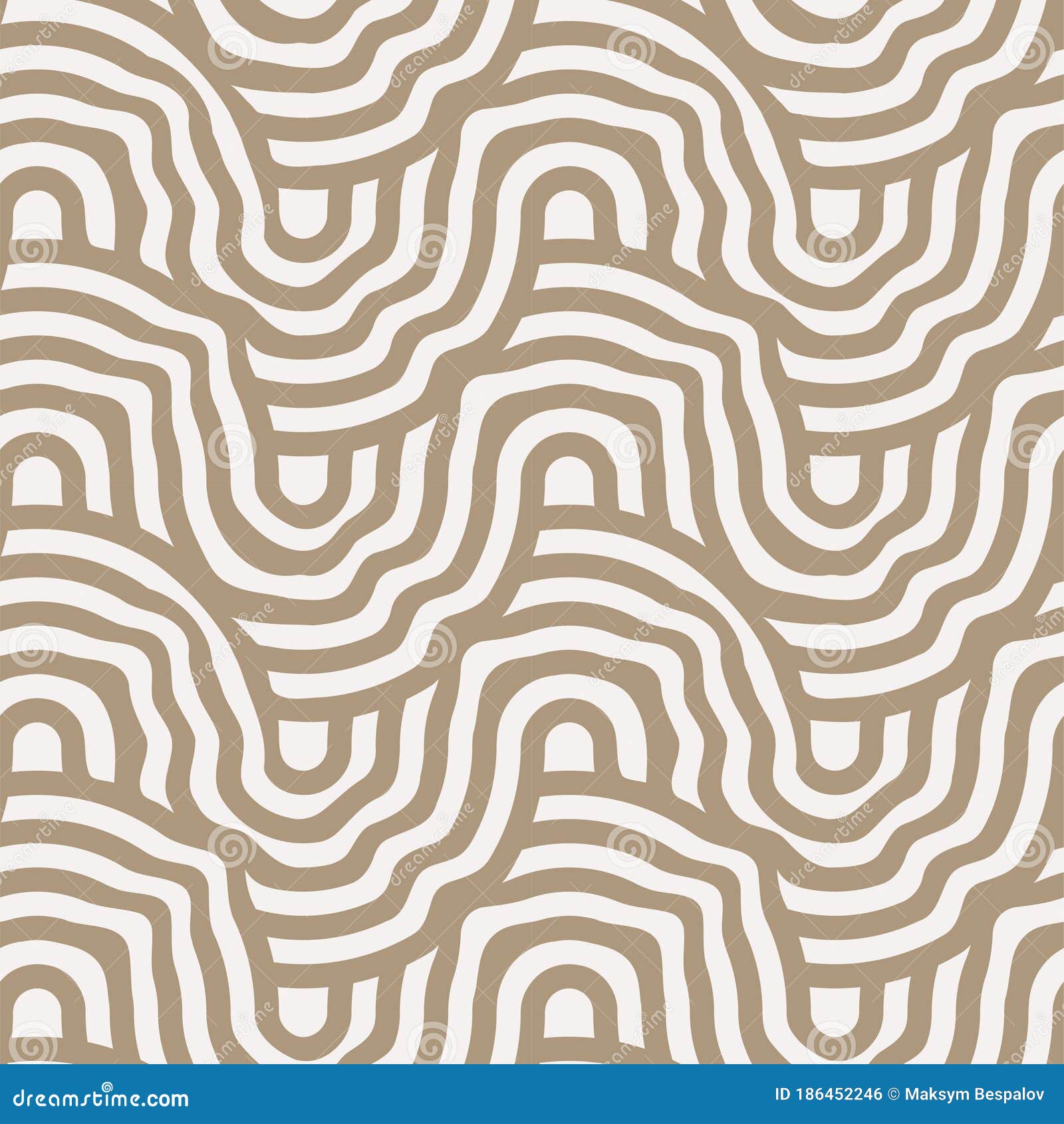 Continuous Retro Vector Flow Design Pattern. Repeat Elegant Graphic ...