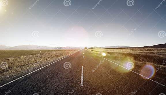 Continuous Road Scenic Mountain Ranges Concept Stock Image - Image of ...