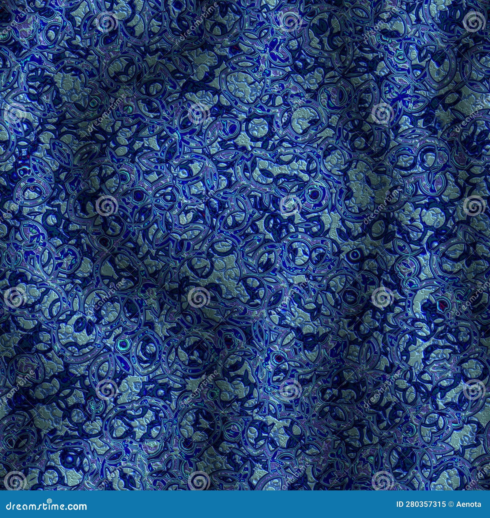 Continuous Shining Brocade Pattern Stock Illustration - Illustration of ...