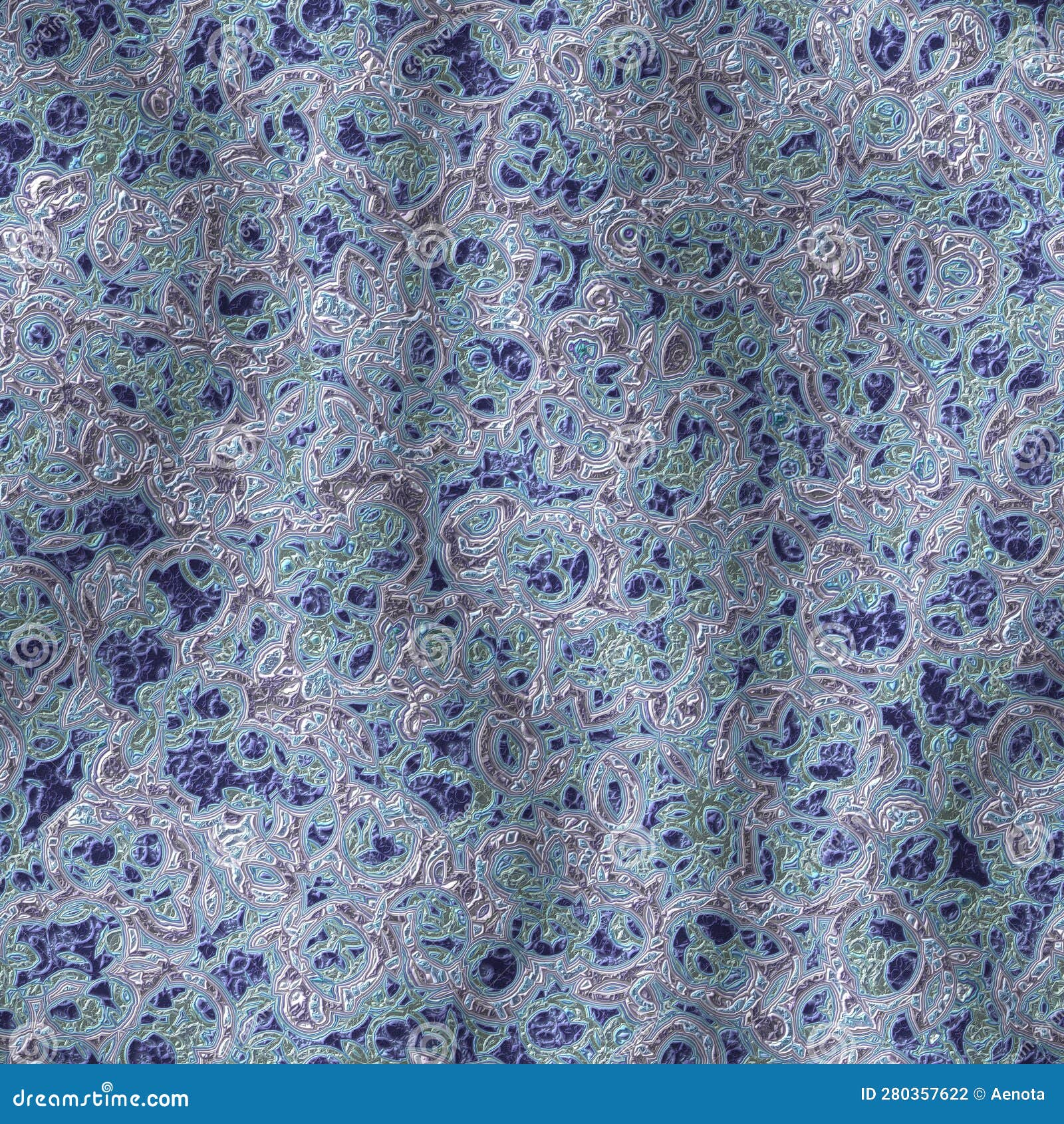 Continuous Shining Brocade Pattern Stock Illustration - Illustration of ...