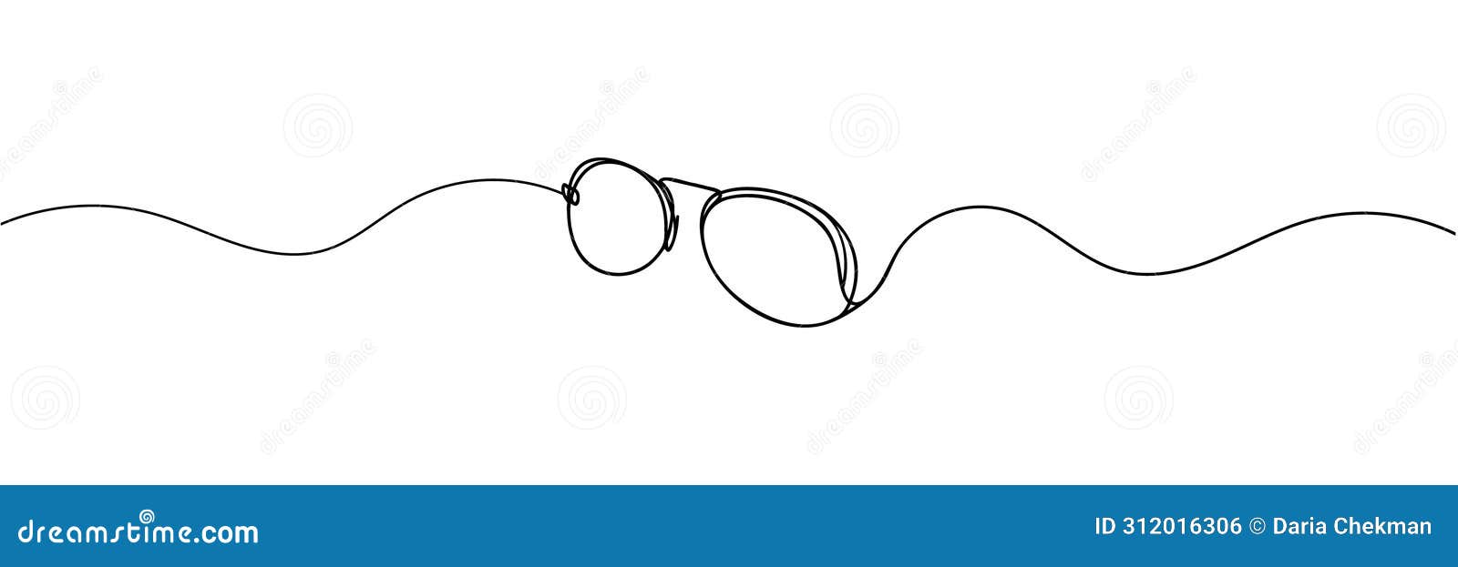 Continuous Single Drawn One Line Drawing of Isolated Vector Object Eye ...