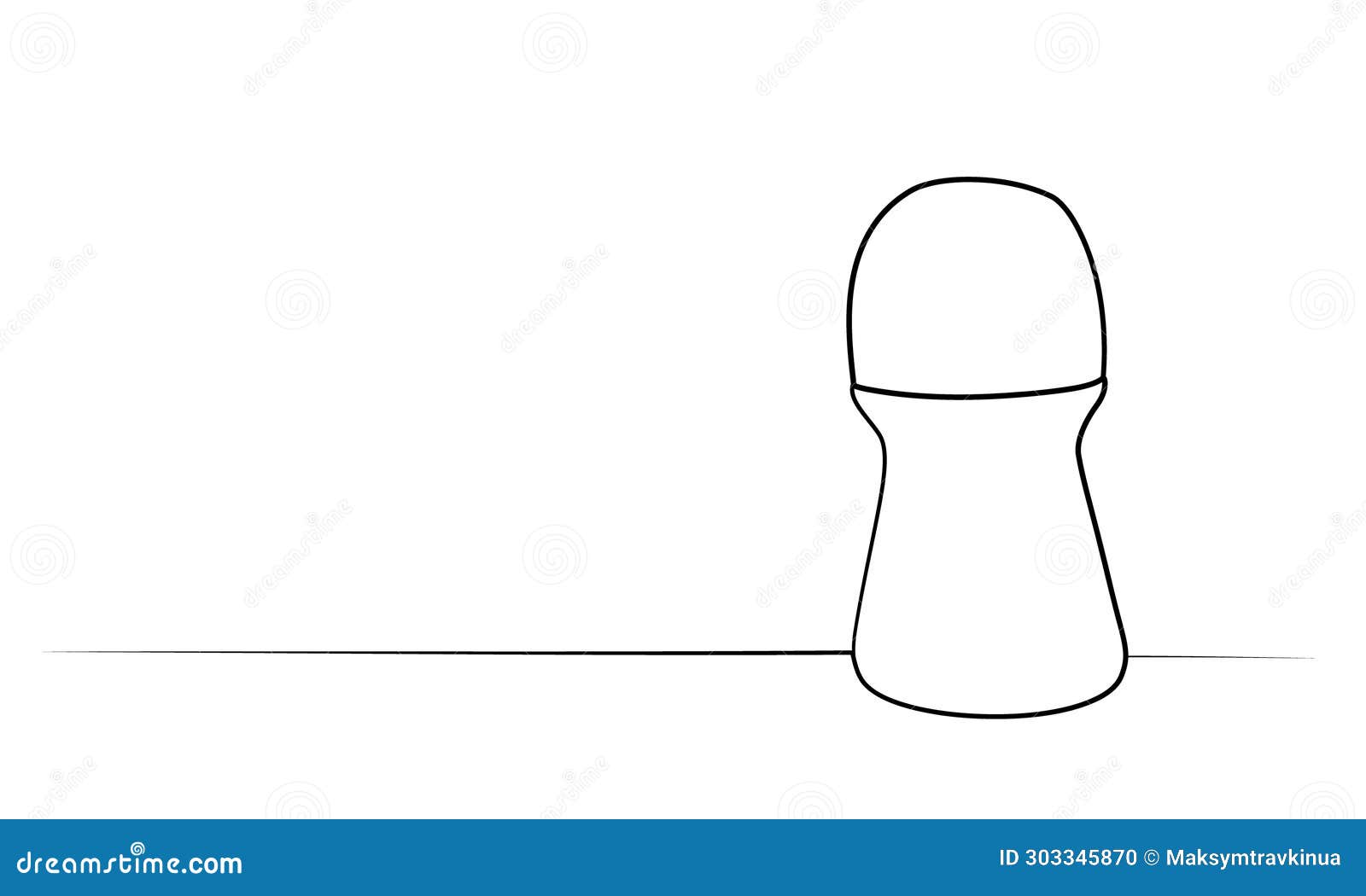Continuous Single Line Drawing of Deodorant. Illustration Stock Vector ...