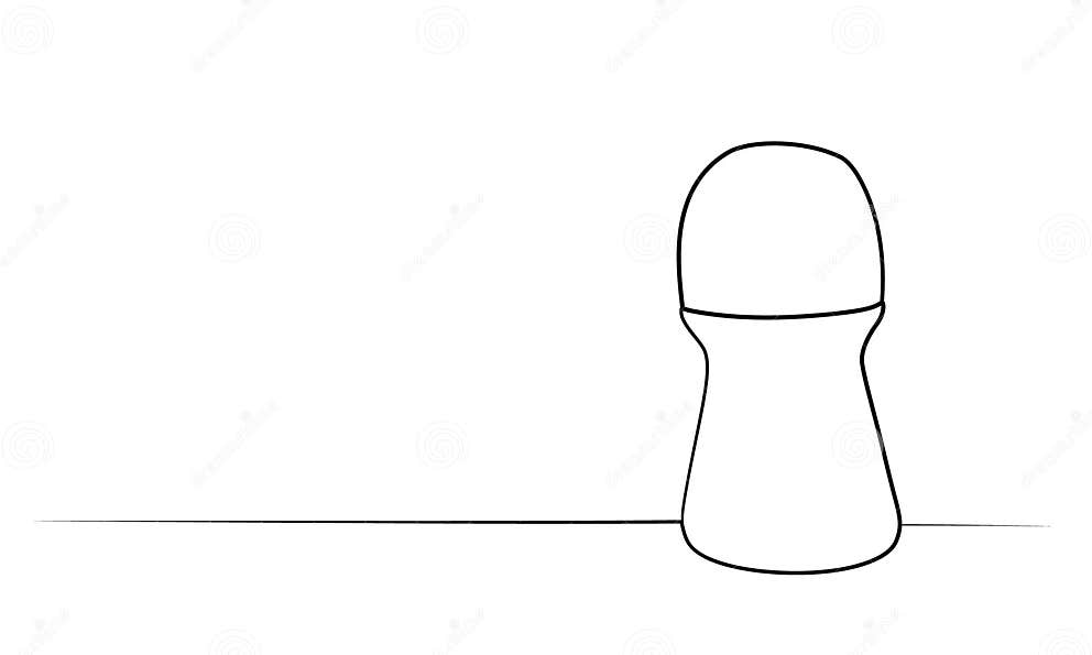 Continuous Single Line Drawing of Deodorant. Illustration Stock Vector ...