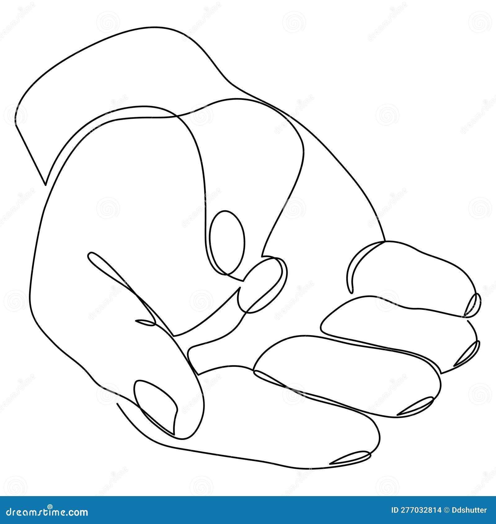 Continuous Single Line Drawing Of Hand Holding Two Pills Capsule Medicine Hand Holding