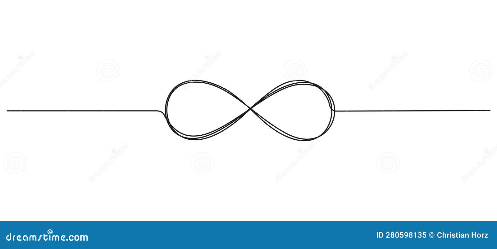 Continuous Single Line Drawing of Infinity Symbol with Heart Shape ...
