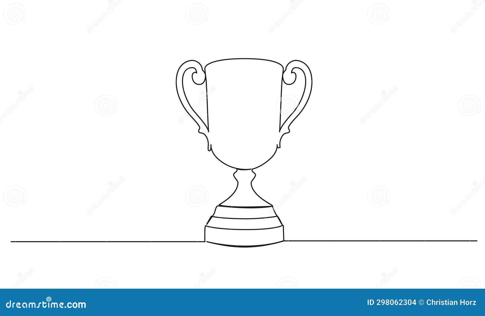 Single Line Drawing of Trophy Cup Stock Vector - Illustration of symbol ...