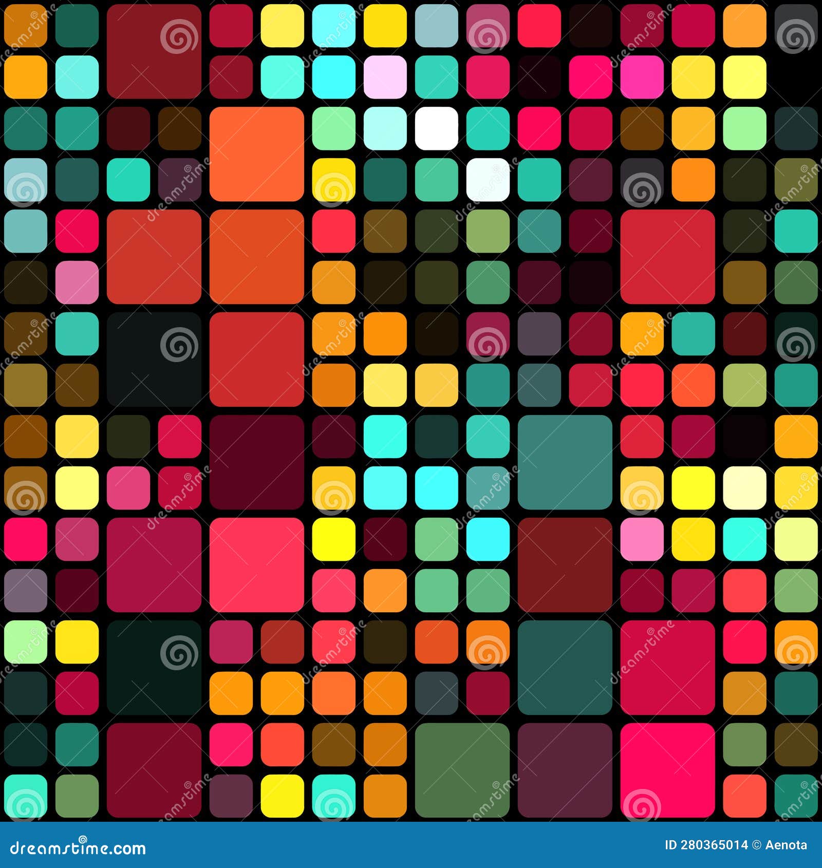 Continuous Square Mosaic Pattern Stock Vector - Illustration of square ...