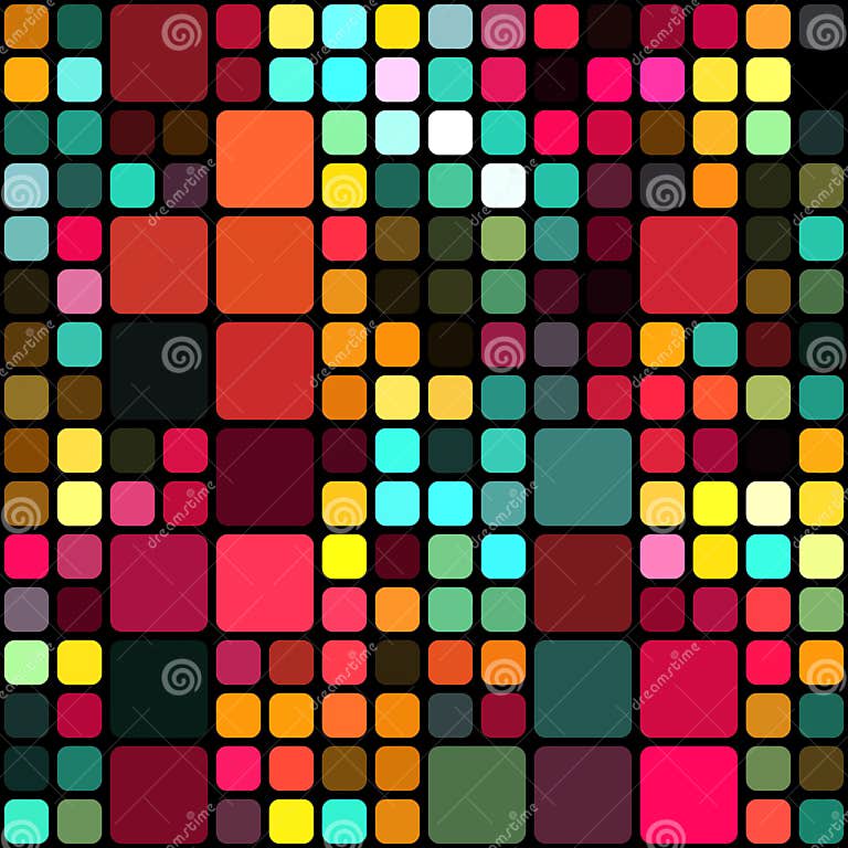 Continuous Square Mosaic Pattern Stock Vector - Illustration of square ...
