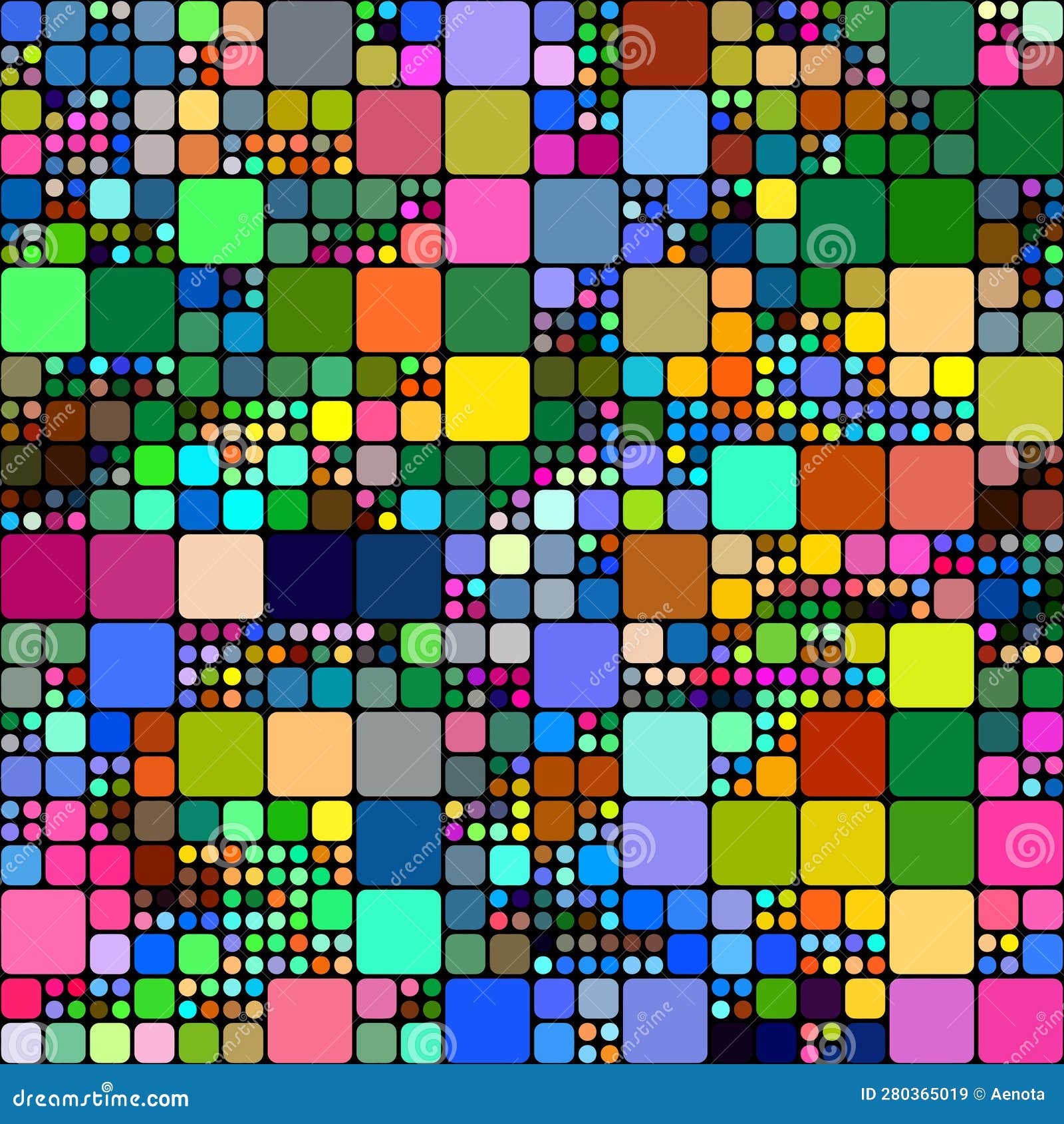 Continuous Square Mosaic Pattern Stock Vector - Illustration of ...