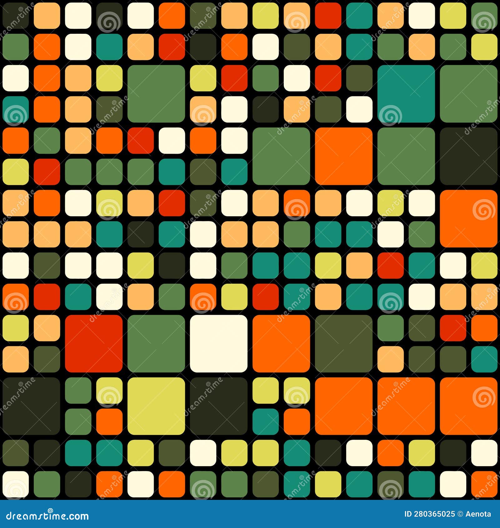 Continuous Square Mosaic Pattern Stock Vector - Illustration of pattern ...