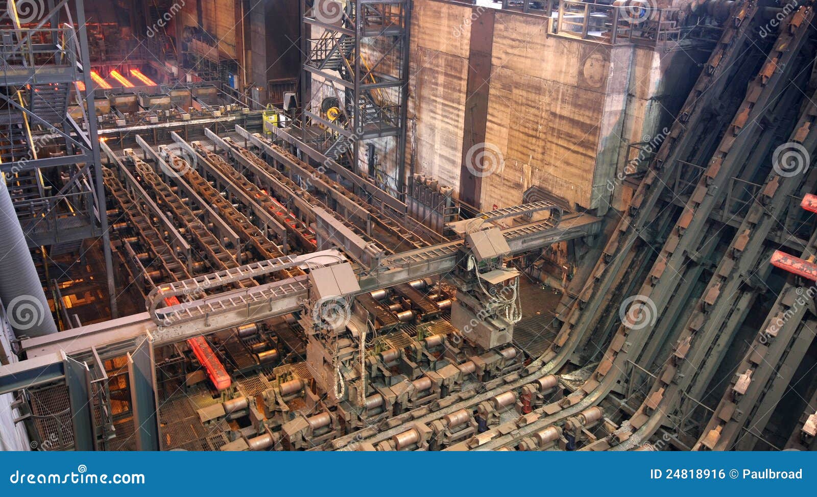 Continuous Steel Casting Machine. Stock Photo - Image of manufacturing ...