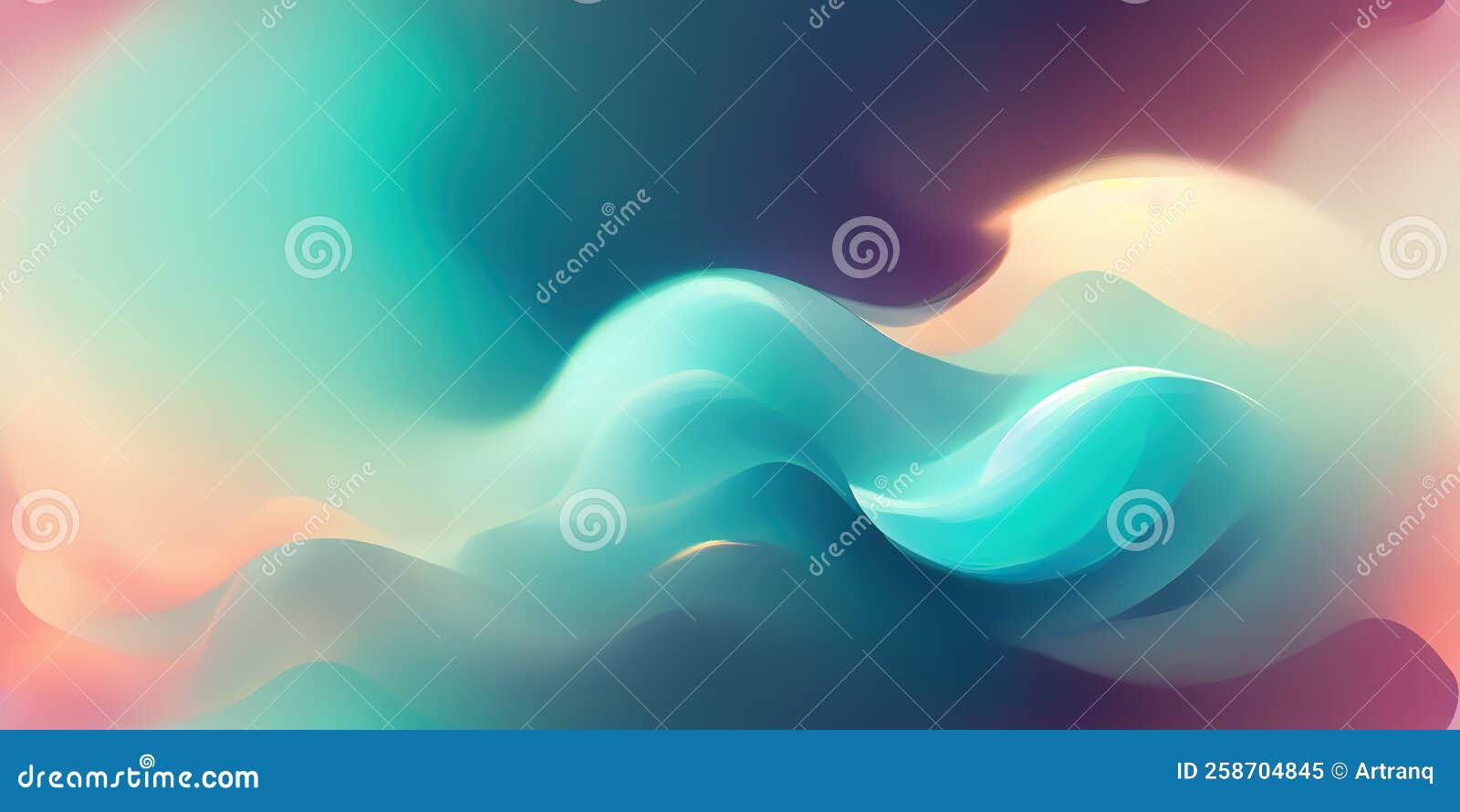 A Continuous Texture in Blue Cyan with a Gentle Gradient Flow Stock ...