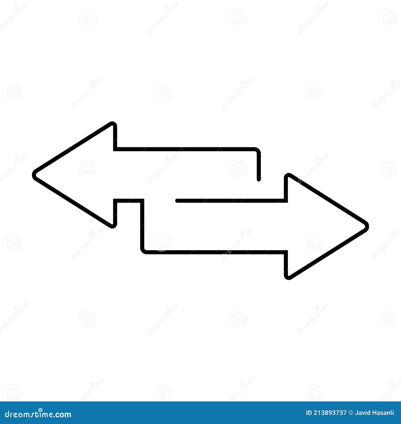 Continuous Thin Line Icon of Directions Vector Stock Vector ...