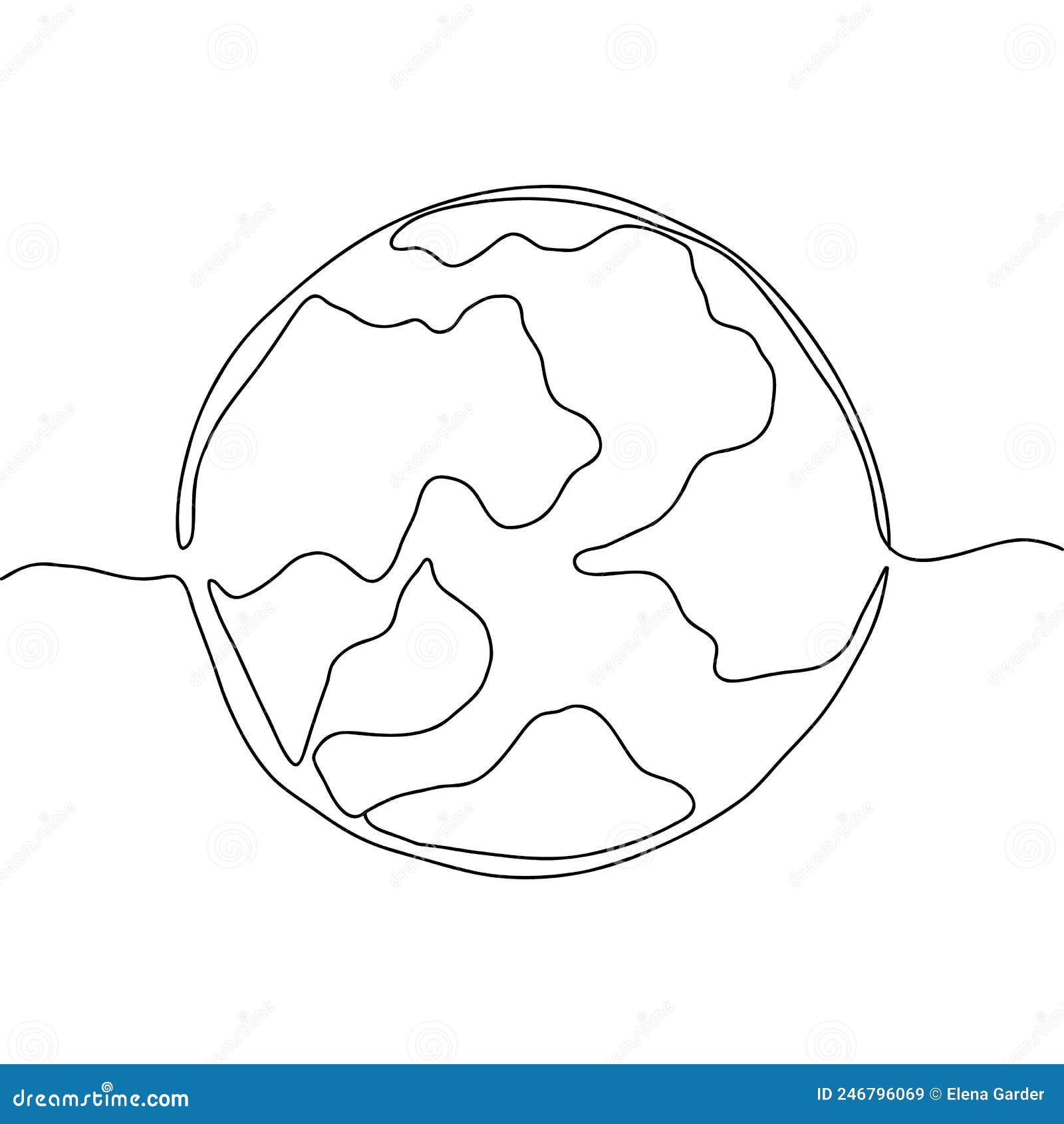 Set Line Earth Globe, Mars Rover, Telescope, Rocket Ship, Astronaut ...