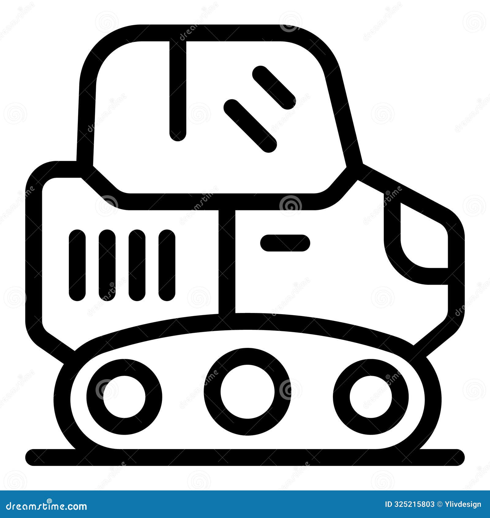 Continuous Track Vehicle Moving on Terrain for Construction Stock Image ...