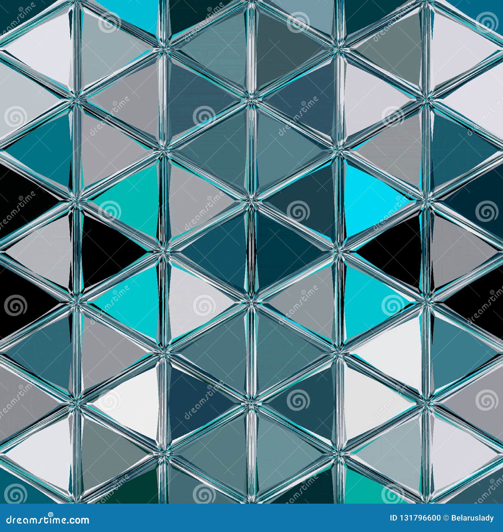 Continuous Triangles Texture in Turquoise and White Stock Illustration ...
