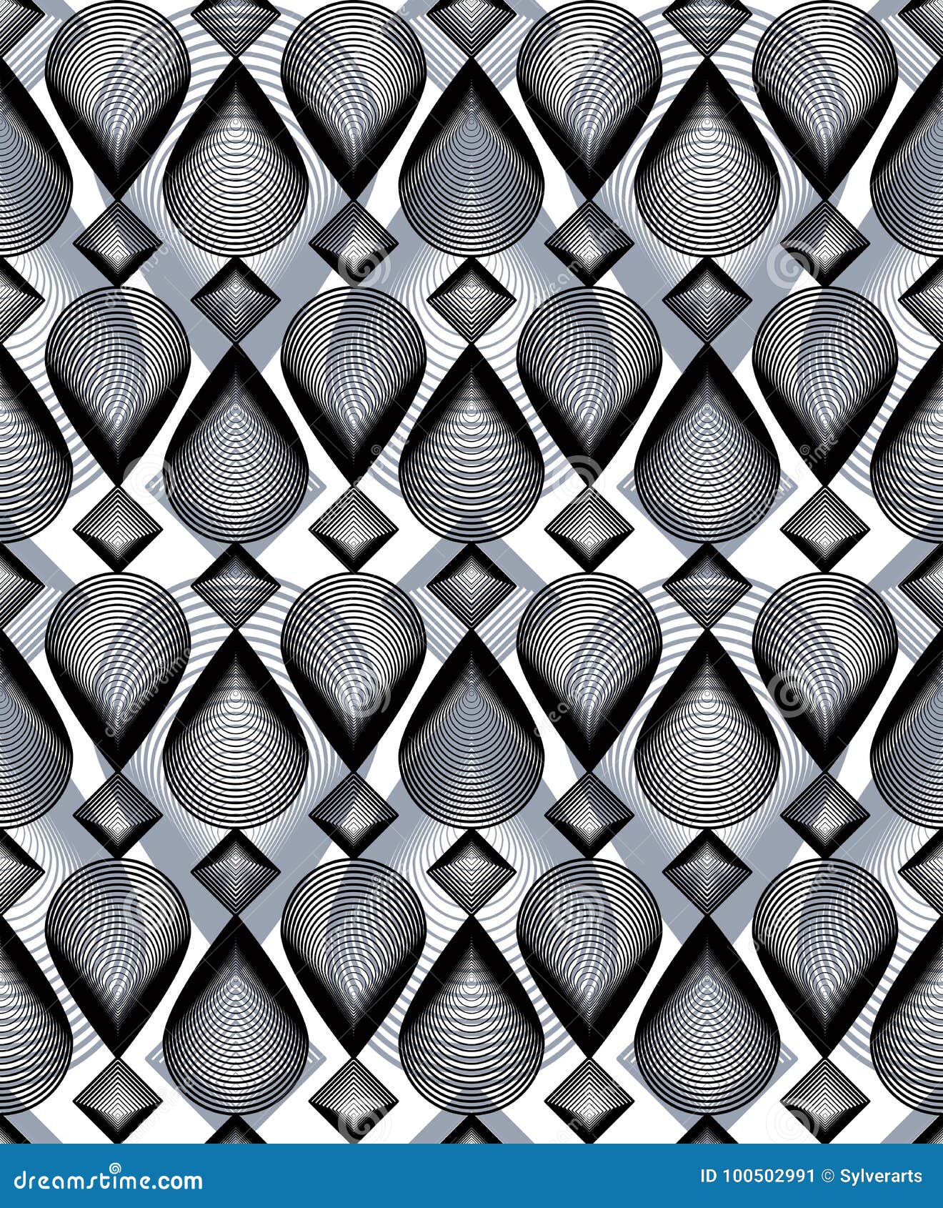 Continuous Vector Pattern with Graphic Lines, Decorative Abstract ...