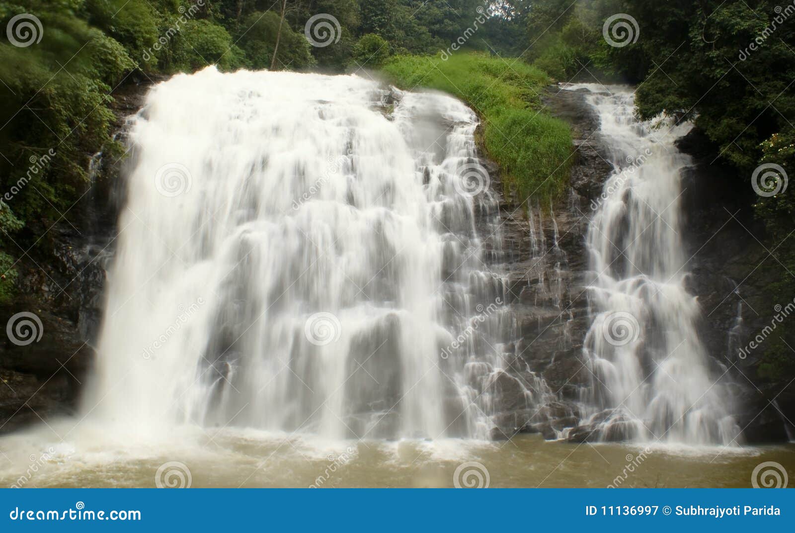A continuous water fall. stock image. Image of tourism - 11136997