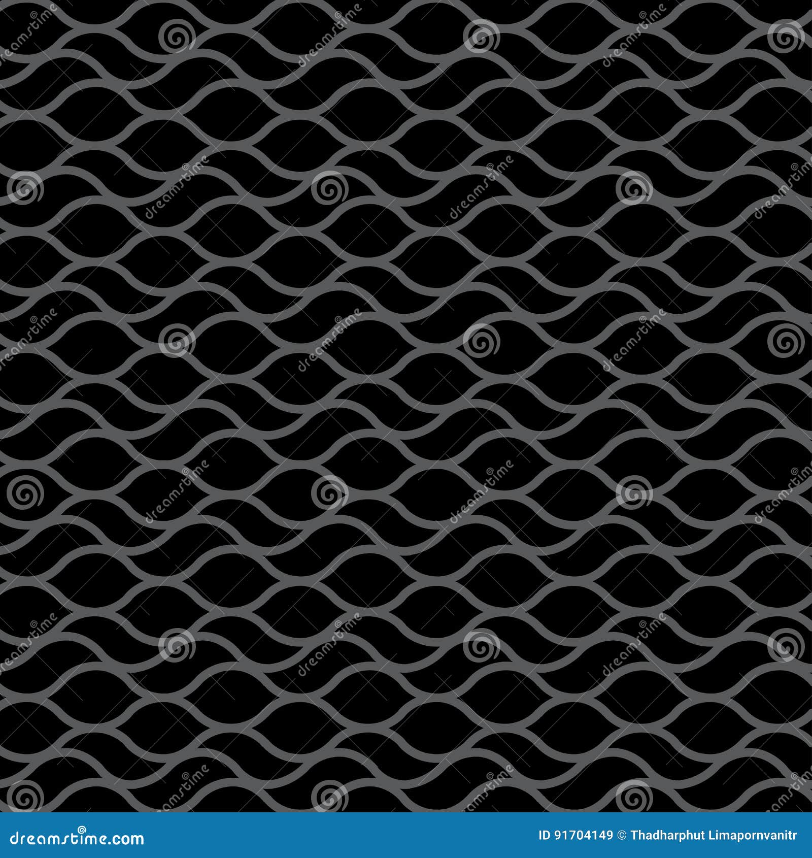 CONTINUOUS WAVE PATTERN stock vector. Illustration of organic - 91704149