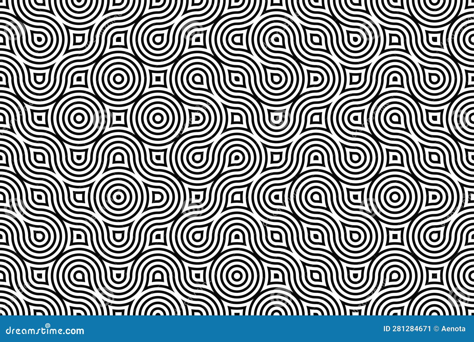 Continuous Wide Retro Background - Vector Illustration Stock Vector ...