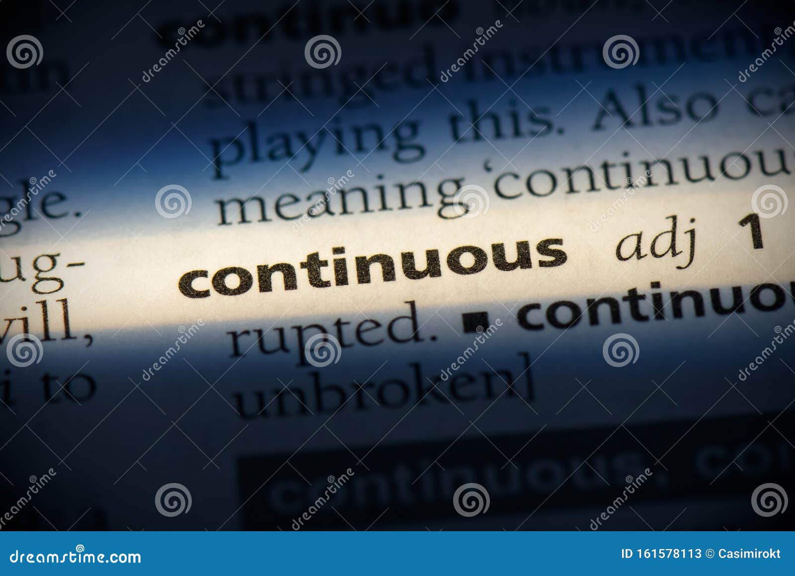 Continuous stock image. Image of etymology, printed - 161578113