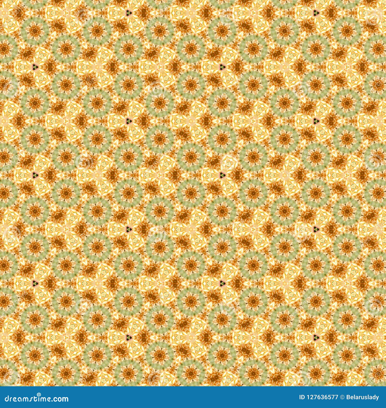 Continuous Yellow Roses Pattern on Pastel Background Stock Illustration ...