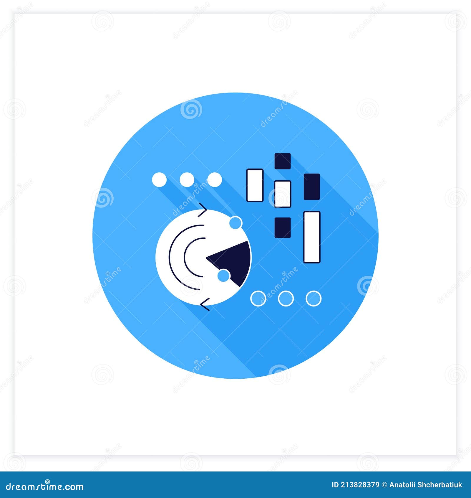 Continuously Data Update Flat Icon Stock Vector - Illustration of ...