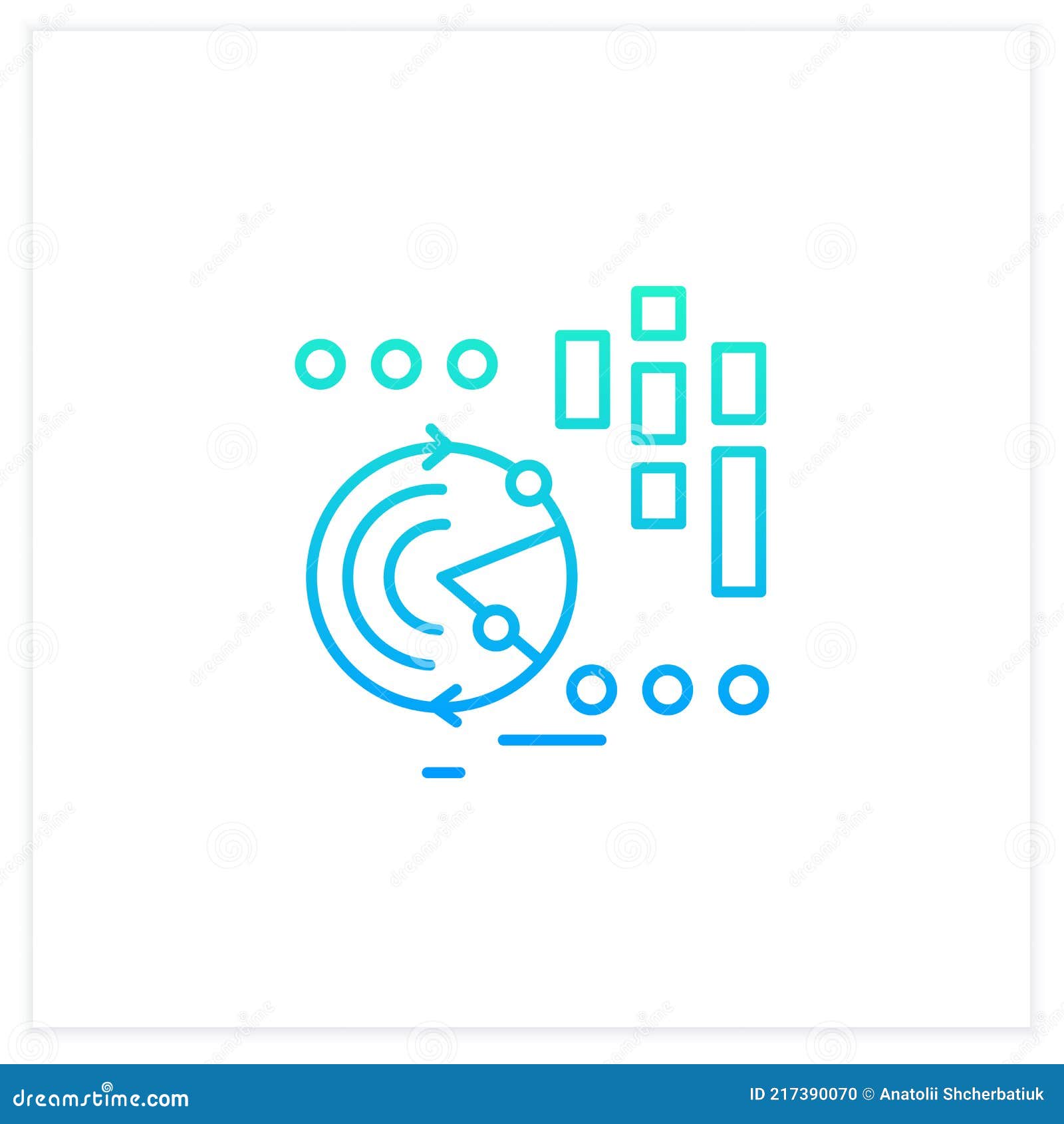 Continuously Data Update Gradient Icon Stock Vector - Illustration of ...