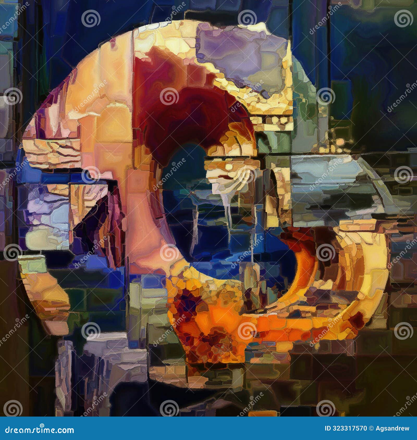 Continuum of Shards of Color Stock Illustration - Illustration of ...