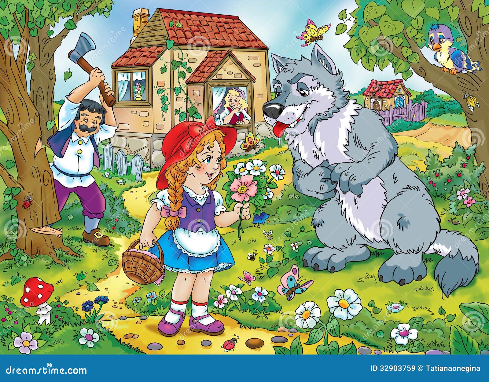 Conto de fadas ilustração stock. Ilustração de reunião - 32903759