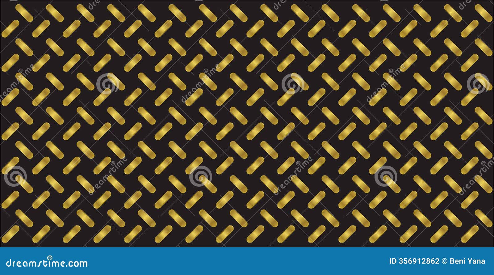 Checker Grip Metal Plate Panel. with Black and Gold Color Stock Vector ...