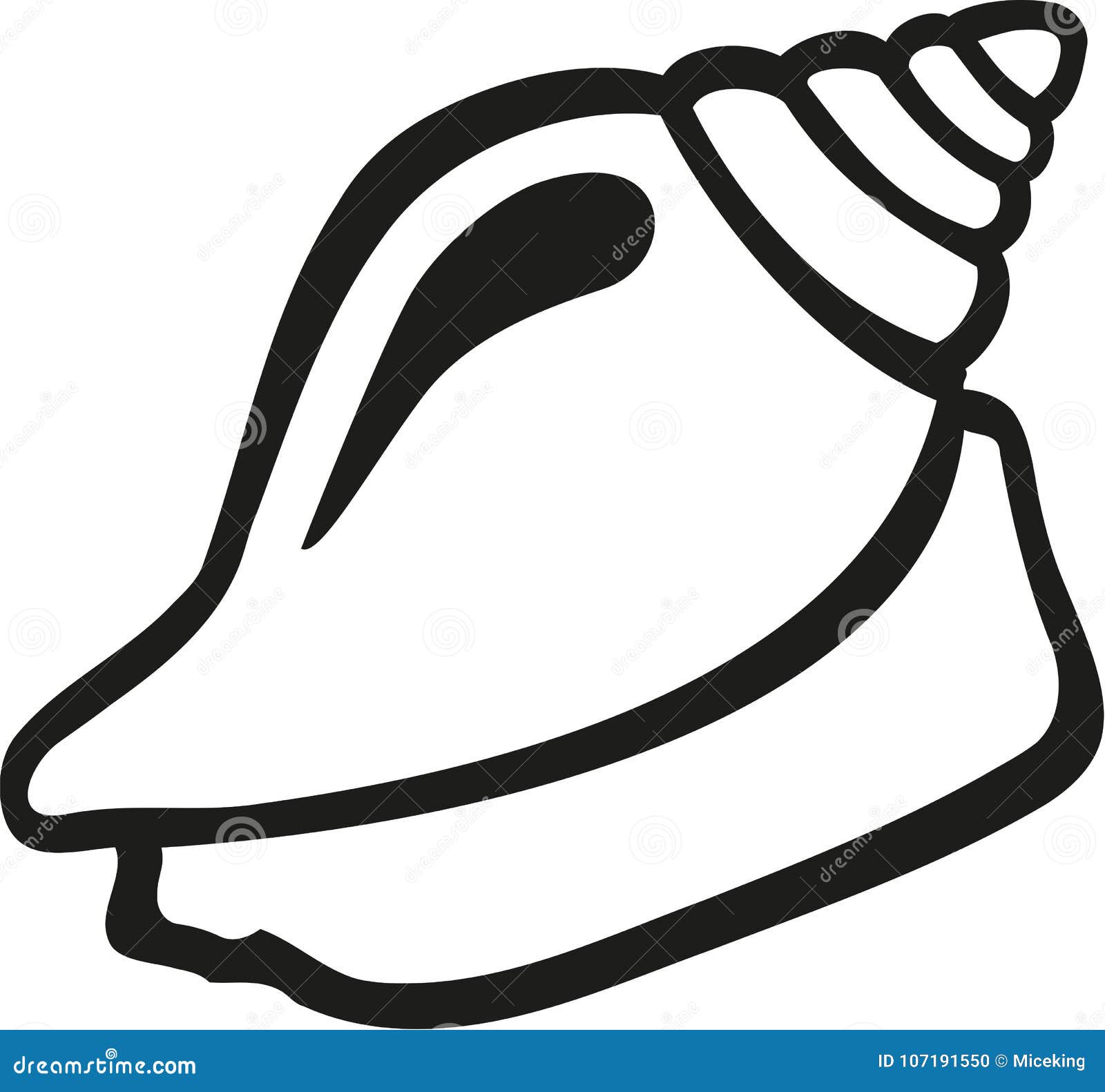 Contorno Del Caracol De Shell Ilustración del Vector - Ilustración de ...