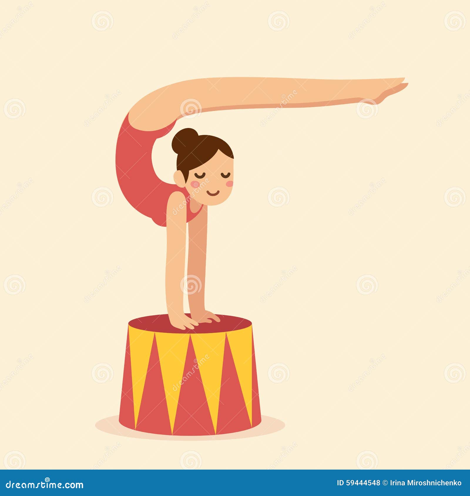 Contortionist ilustração do vetor. Ilustração de mulher - 59444548