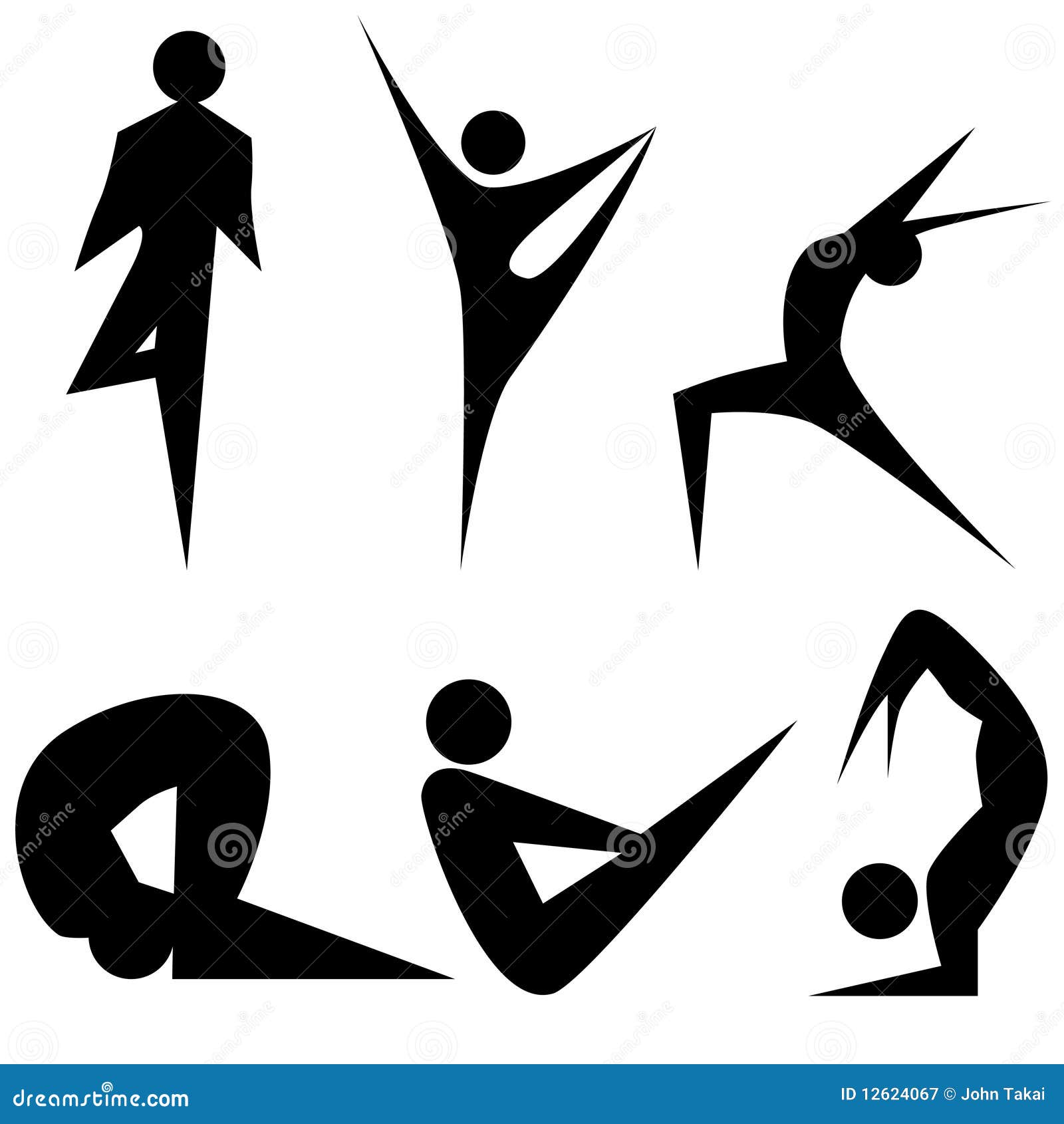 Contortionist Set Cartoon Vector | CartoonDealer.com #12624067