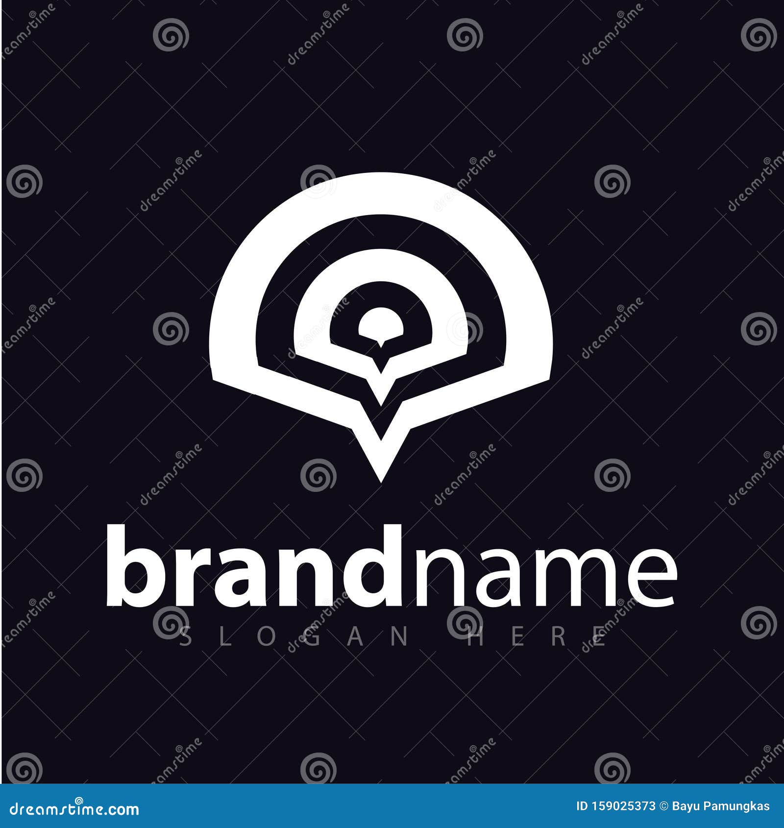 Contour Abstract Logo stock vector. Illustration of curve - 159025373