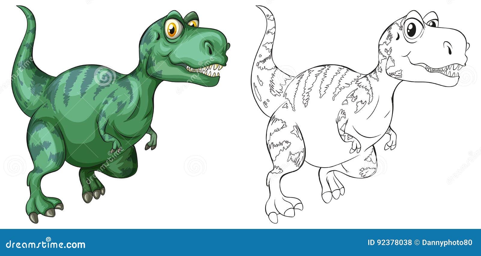 Contour Animal Pour Le Dinosaure Illustration de Vecteur - Illustration ...