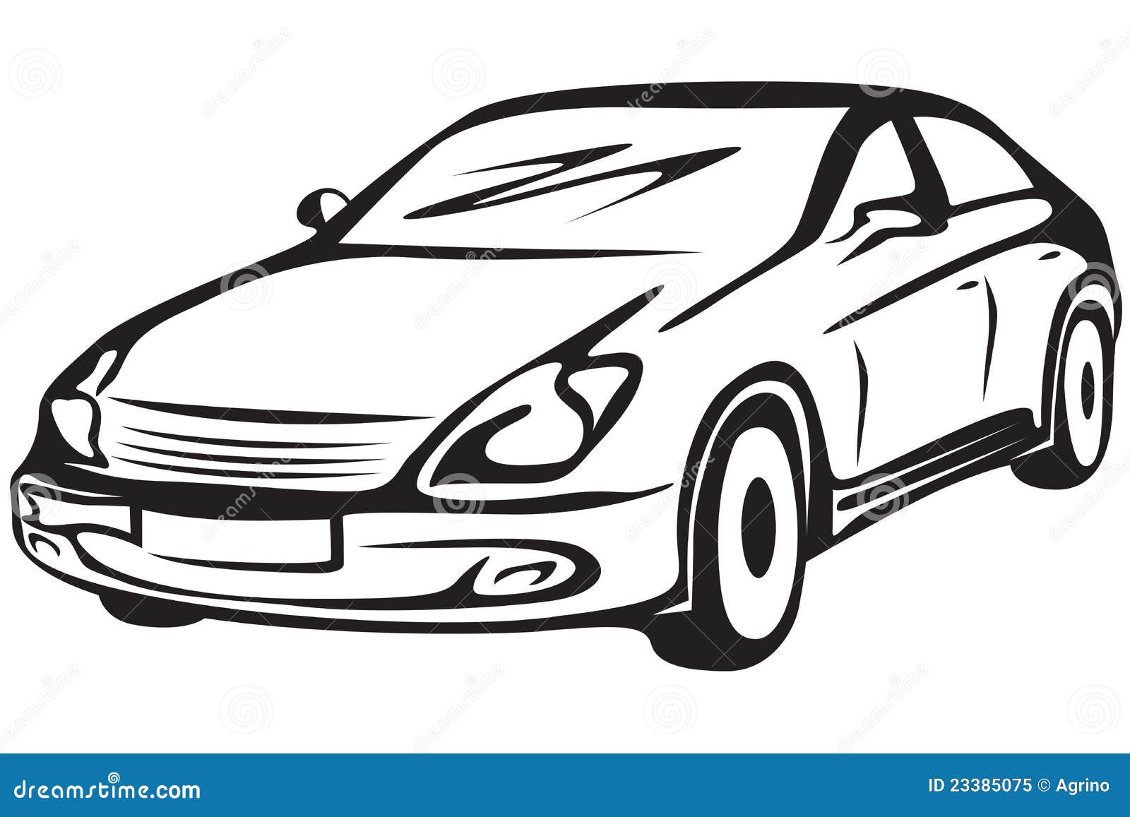 Contour of the automobile stock vector. Illustration of contour - 23385075
