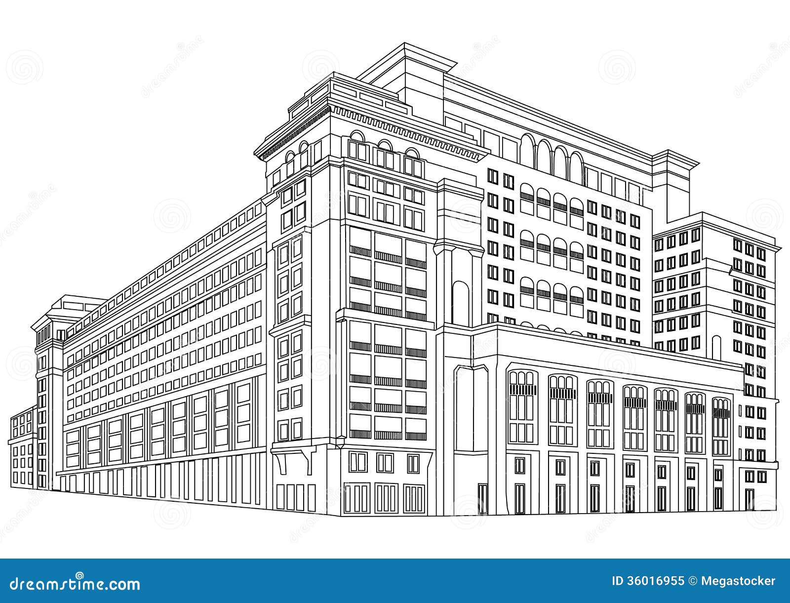 Contour Building stock illustration. Illustration of architecture ...