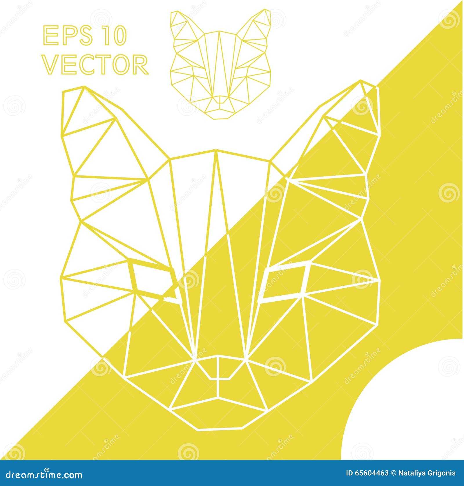 Contour Cat Geometric Animal Vector Stock Vector - Illustration of ... Contour Cat Geometric Animal Vector Stock Vector - Illustration of ...