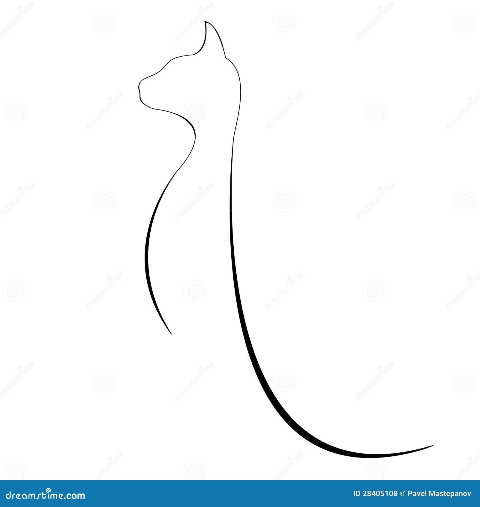 Contour cats stock vector. Illustration of figure, graphic - 28405108