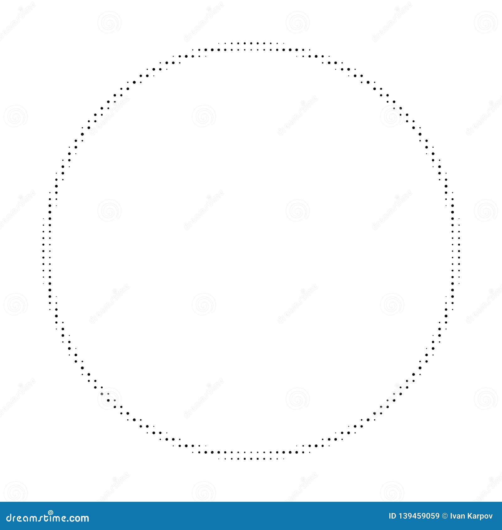 Contour Circle Halftone Dotted Icon Stock Vector - Illustration of ...
