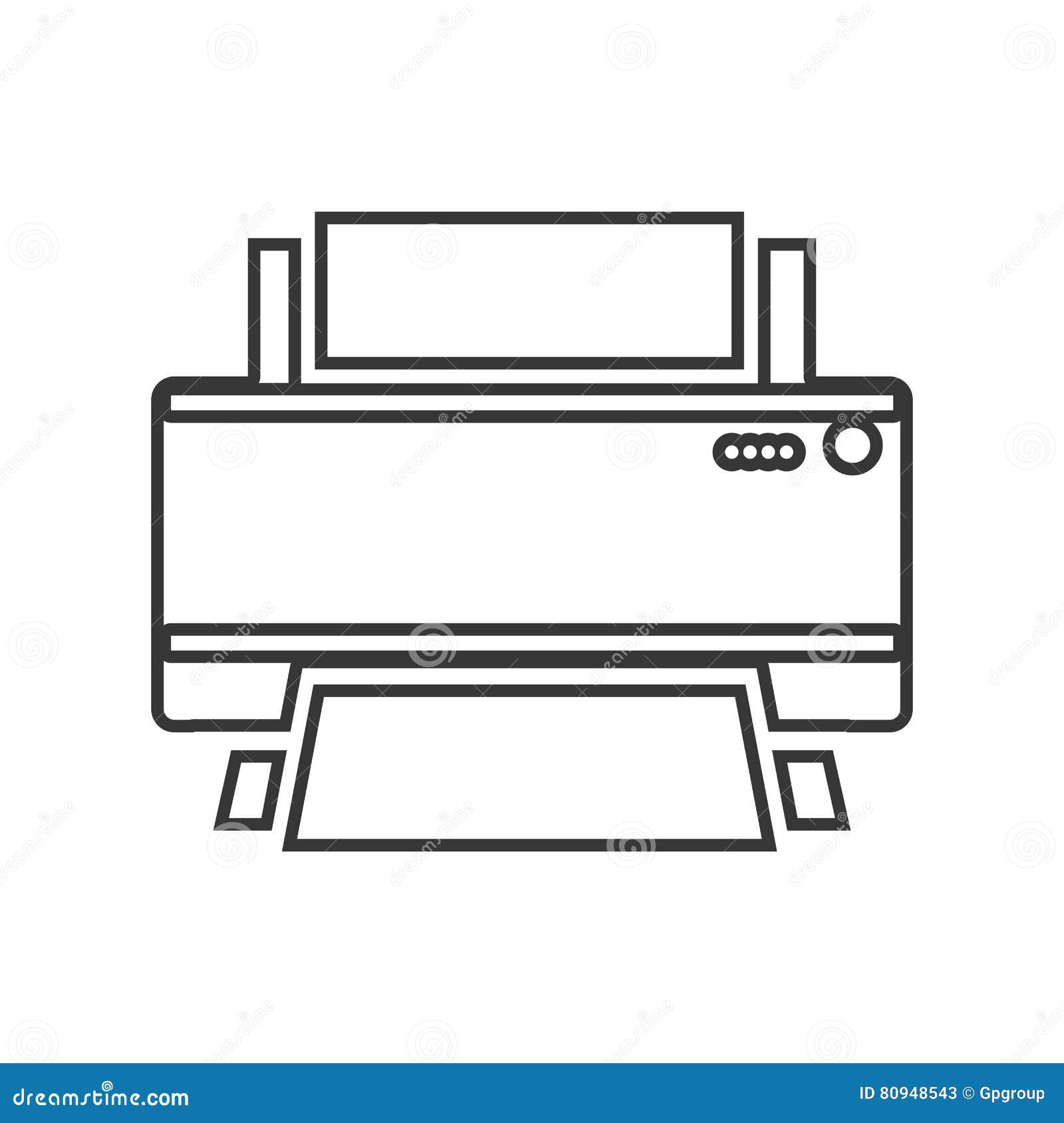 Home Printer Continuous Line Drawing. One Line Art Of Home Appliance ...
