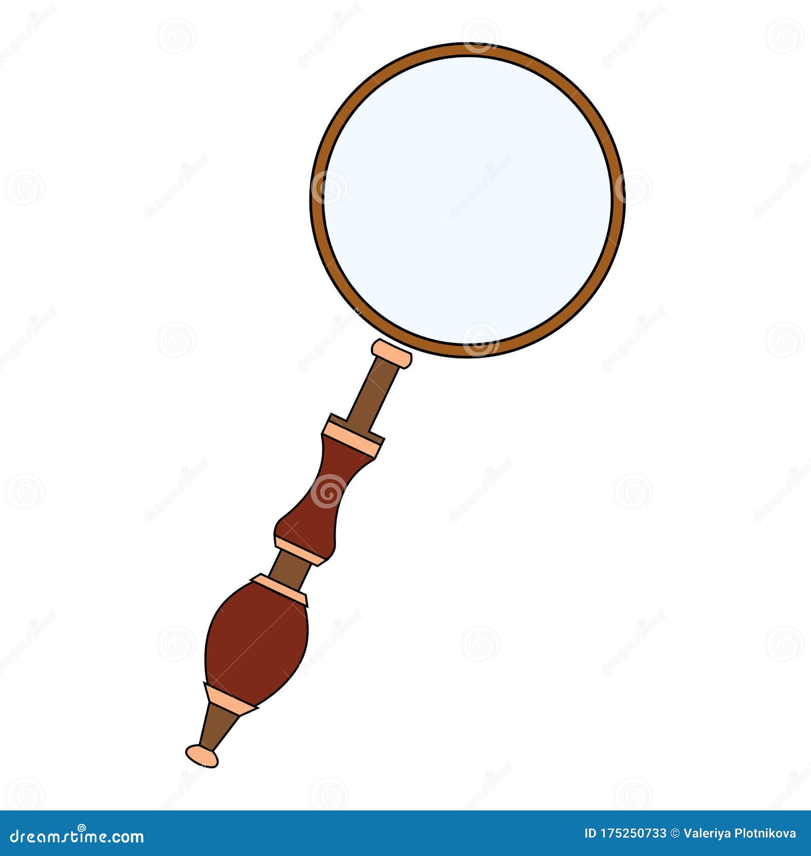 Vintage Magnifier Detective Sleuth. Isolated Vector Icons On A ... Vintage Magnifier Detective Sleuth. Isolated Vector Icons On A ...