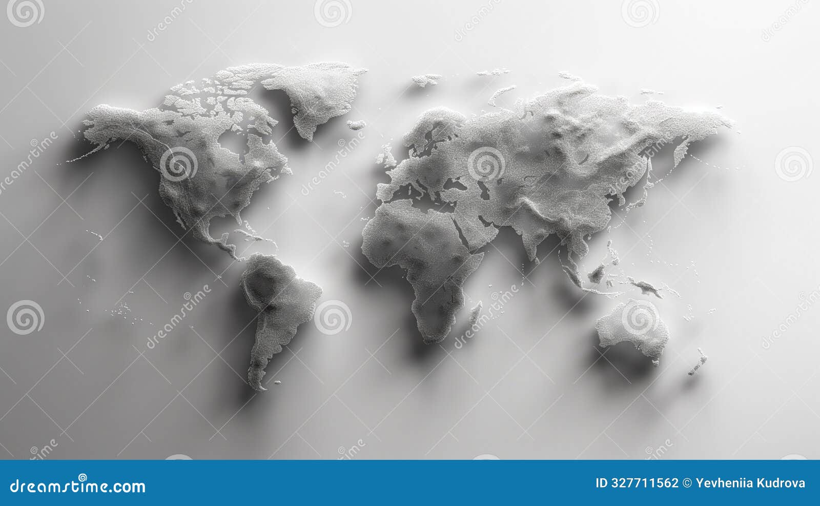 Contour of the Continents on the Earth in Grey on a White Background ...