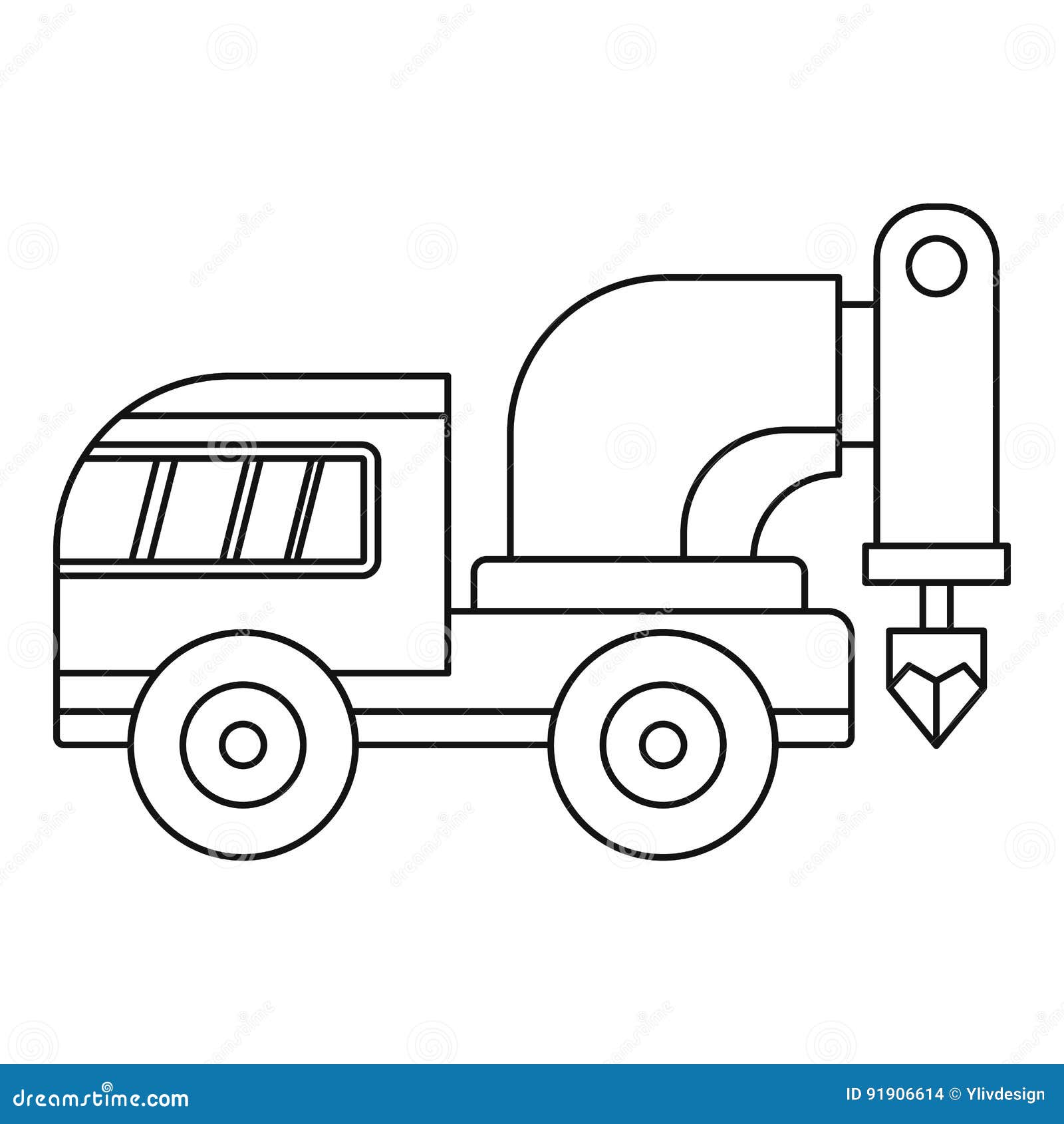 Contour d'icône de foreuse illustration de vecteur. Illustration du ...