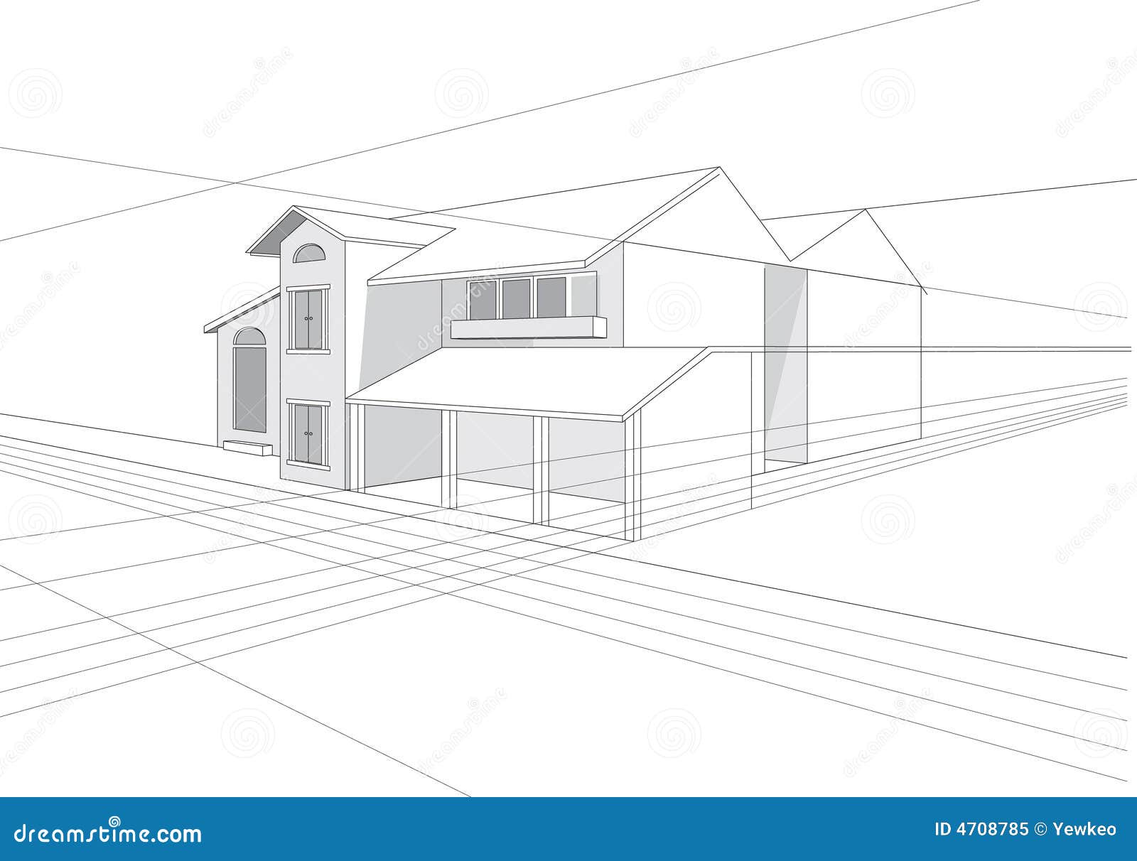 Contour De Plan De Construction Illustration de Vecteur - Illustration ...