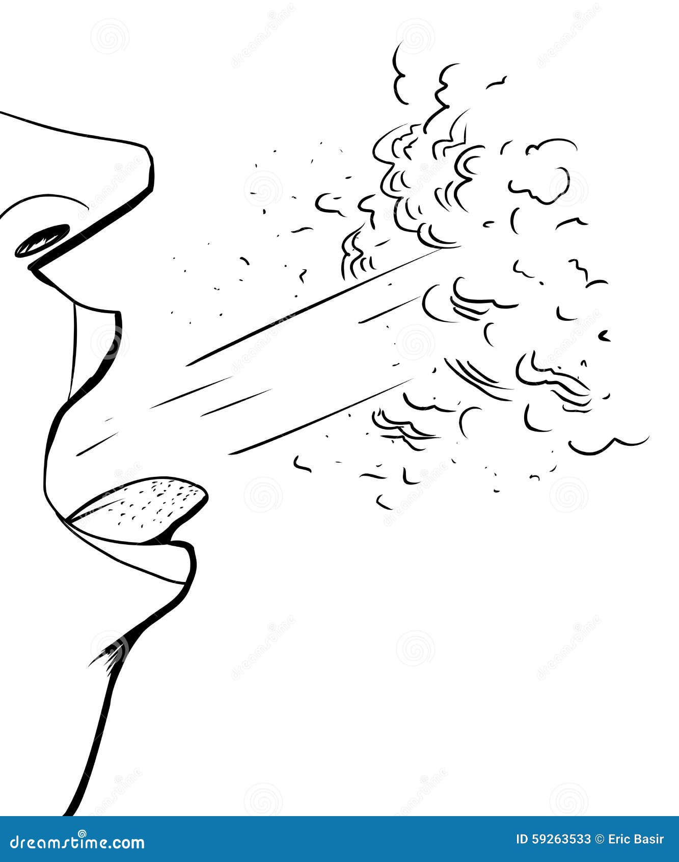 Contour De Tousser La Personne Illustration Stock - Illustration du ...