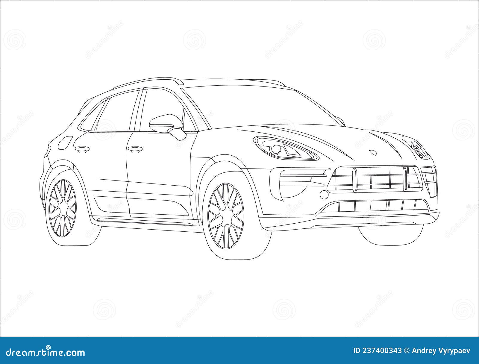 Vector car layout stock vector. Illustration of macan - 237400343