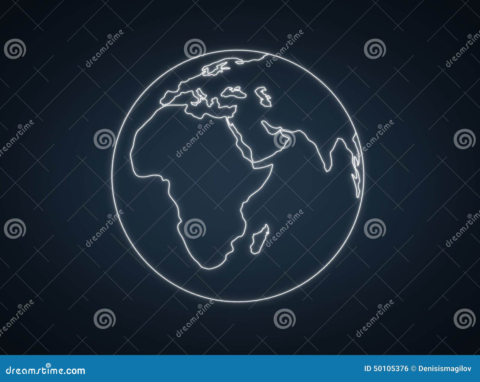 Contour of the earth stock illustration. Illustration of drawing - 50105376